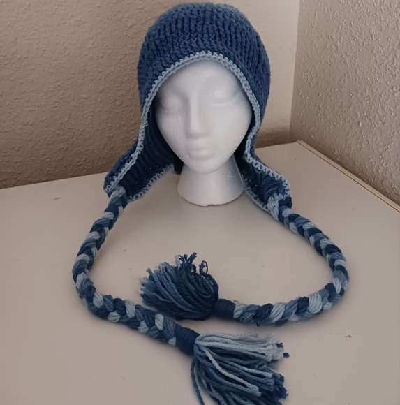 Terianne's Crochet Creations | Accessories | Blue Knit Braided Strap ...